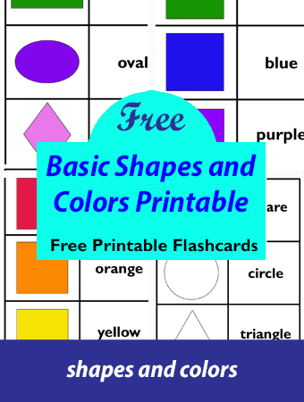 Free Printable Shapes and Colors flash Cards: Basic Shapes - A Crafty Life