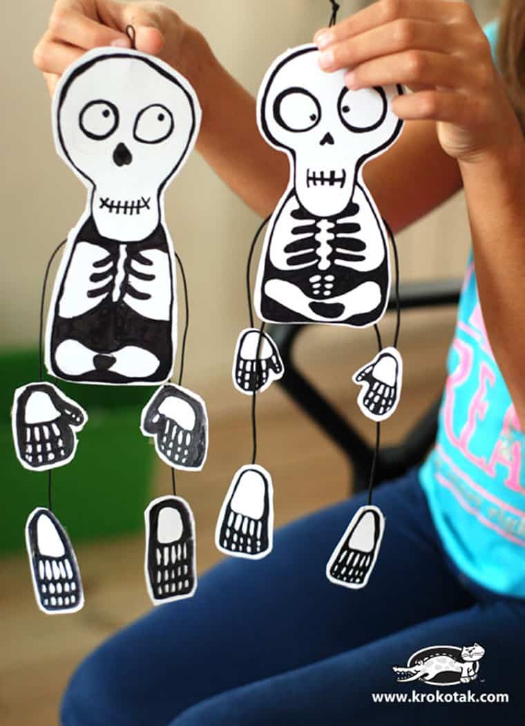 31 Fun Skeleton Crafts for Kids to Make: Easy Halloween - A Crafty Life