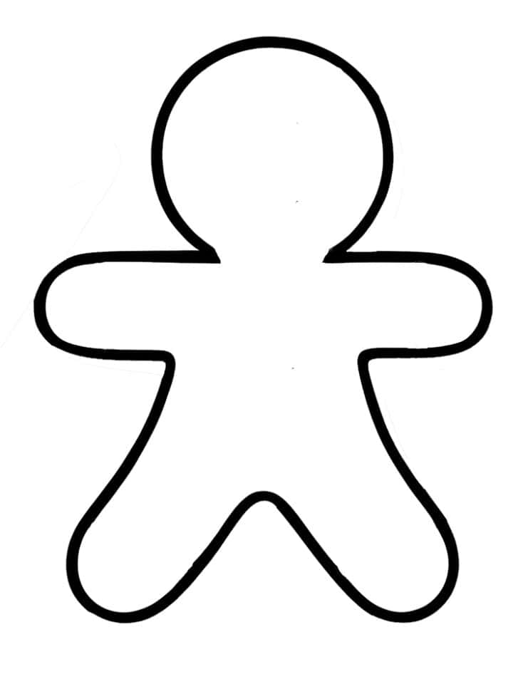 Free Gingerbread Man Outlines Printable: Different Sizes - A Crafty Life