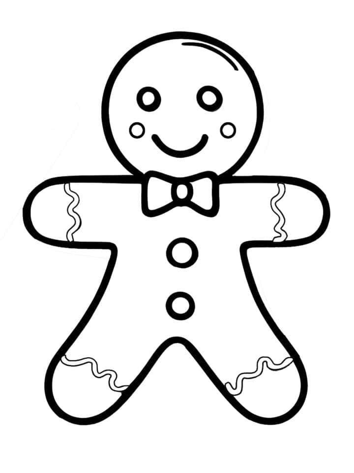 10 Gingerbread Christmas Coloring Pages for Kids: Free Printable - A ...