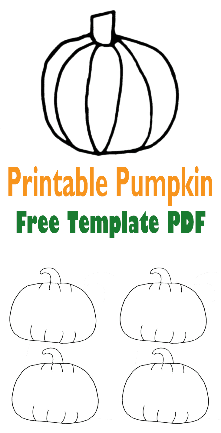 Free Printable Pumpkin Template Outline PDFs: Small Large Sizes - A ...