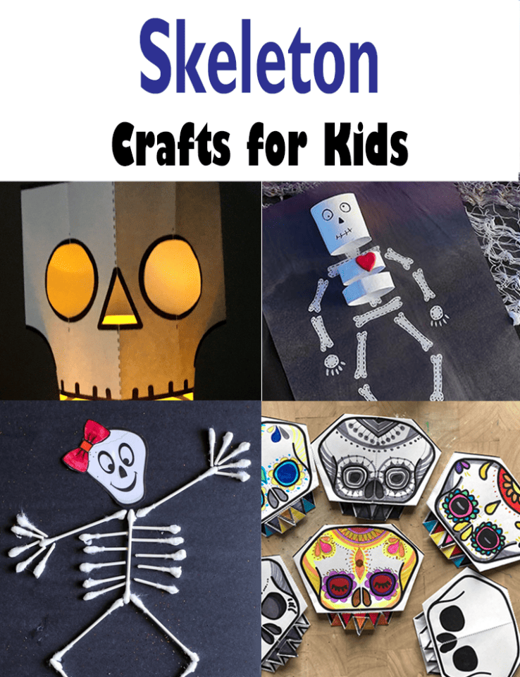 31 Fun Skeleton Crafts for Kids to Make: Easy Halloween - A Crafty Life