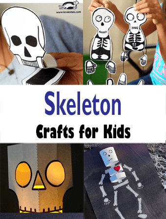 31 Fun Skeleton Crafts for Kids to Make: Easy Halloween - A Crafty Life