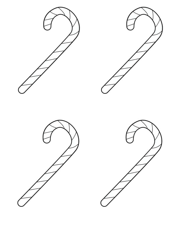 Free Christmas Candy Printable Template: Candy Canes - A Crafty Life