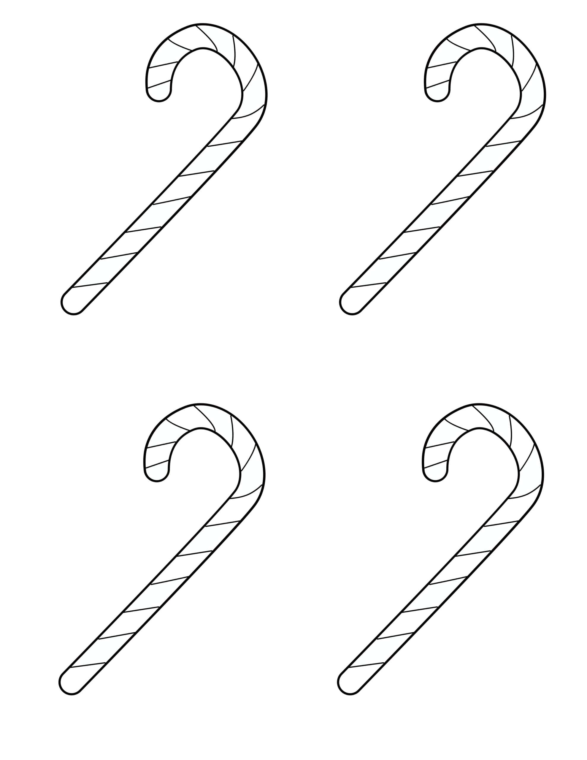 Free Christmas Candy Printable Template: Candy Canes - A Crafty Life