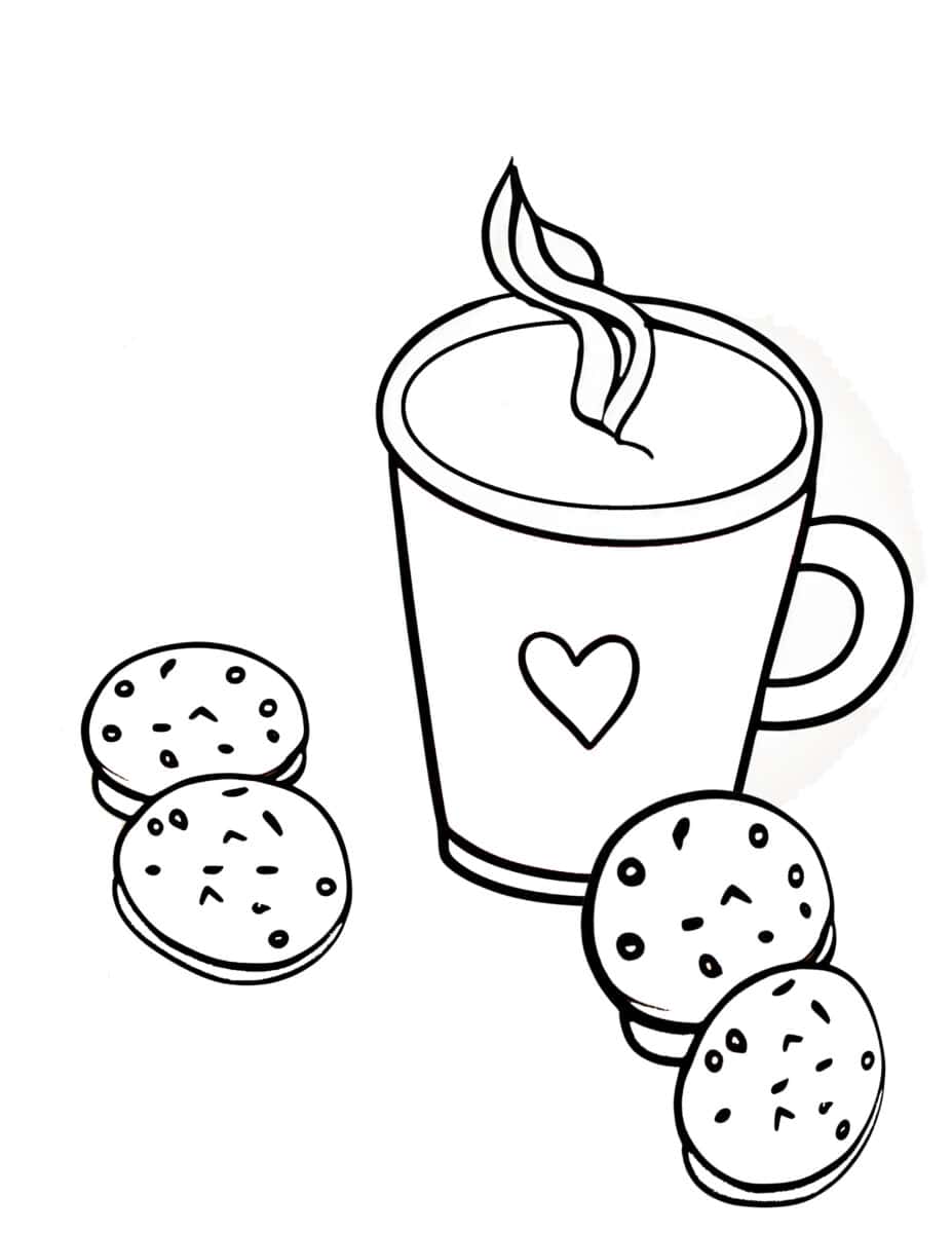 Fun Free Hot Chocolate Coloring Page Printable Sheet - A Crafty Life