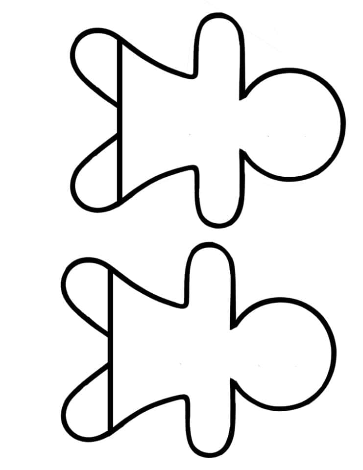 Free Gingerbread Man Outlines Printable: Different Sizes - A Crafty Life