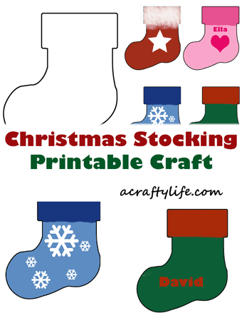 Printable Stocking Craft: Easy Paper Christmas Craft - A Crafty Life