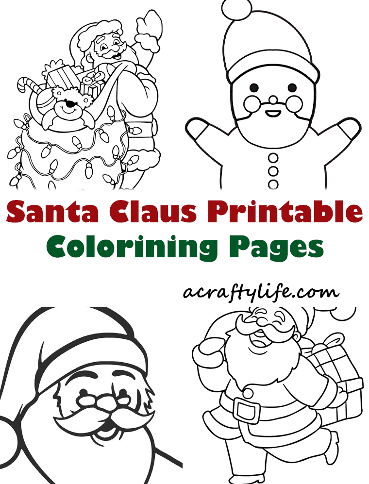 Free Printable Santa Claus Coloring Pages: Christmas Activity - A ...