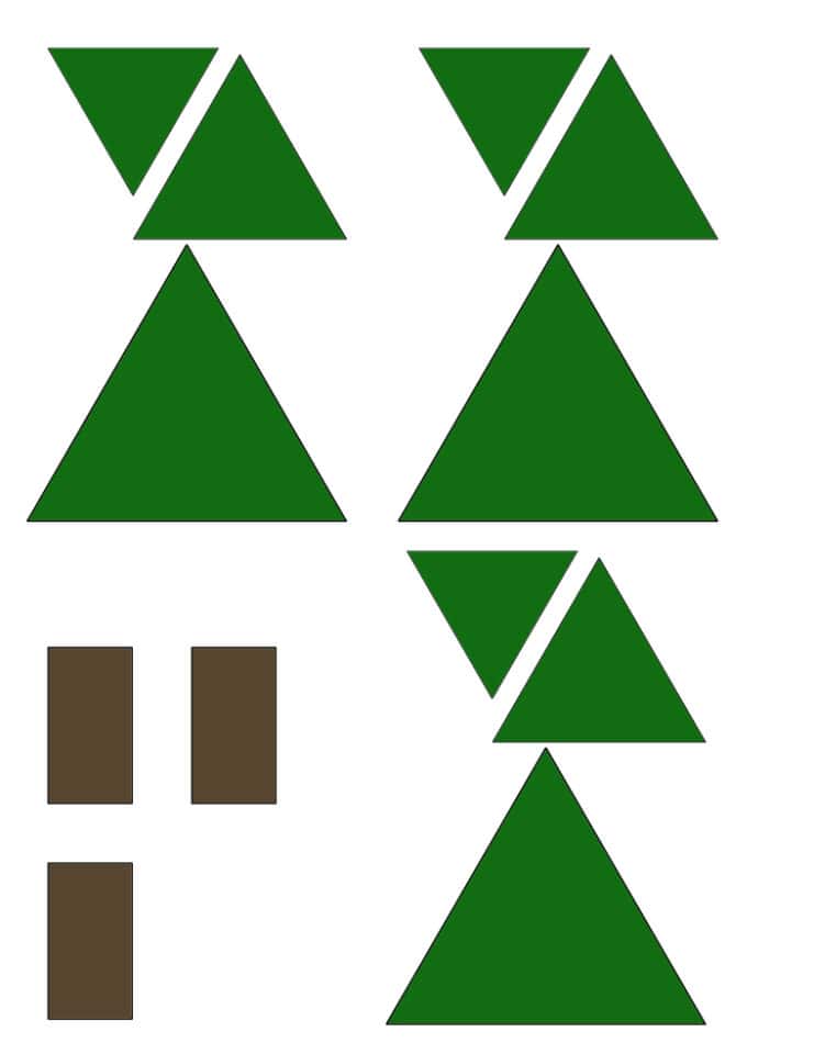 Easy Winter Tree Craft Project: Free Printable Tree Template - A Crafty ...