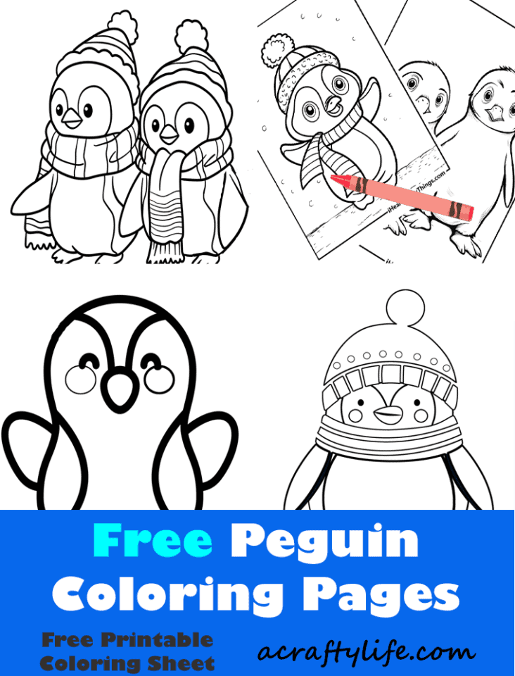 Free Penguin Coloring Pages: Winter Theme Coloring Sheet Printable - A ...