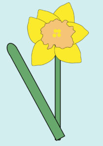 Easy Daffodil Printable Template: Free Preschool Spring Flower Craft ...