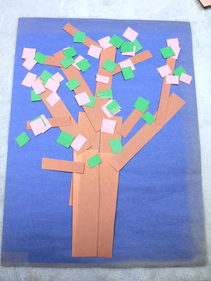 Paper Spring Tree Craft for Preschool: Easy Spring Activity - A Crafty Life