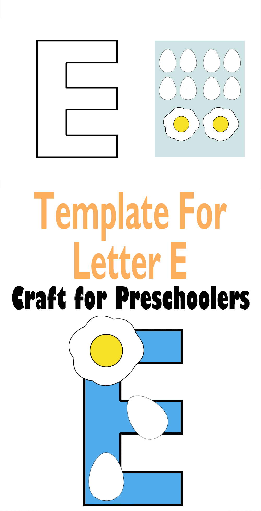 Easy E is for Egg Letter E Preschool Craft - A Crafty Life