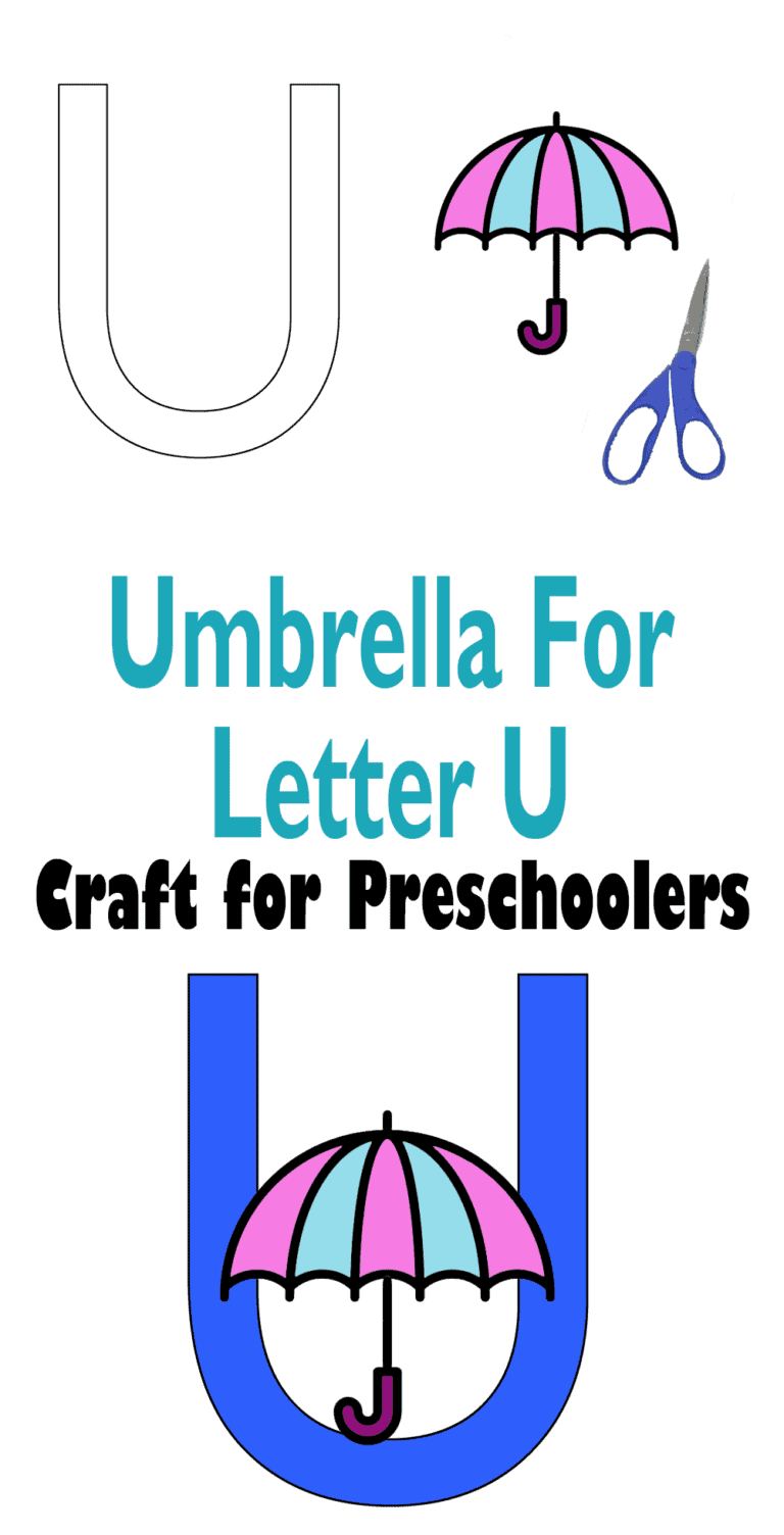 Easy Letter U is for Umbrella Craft for Preschool - A Crafty Life
