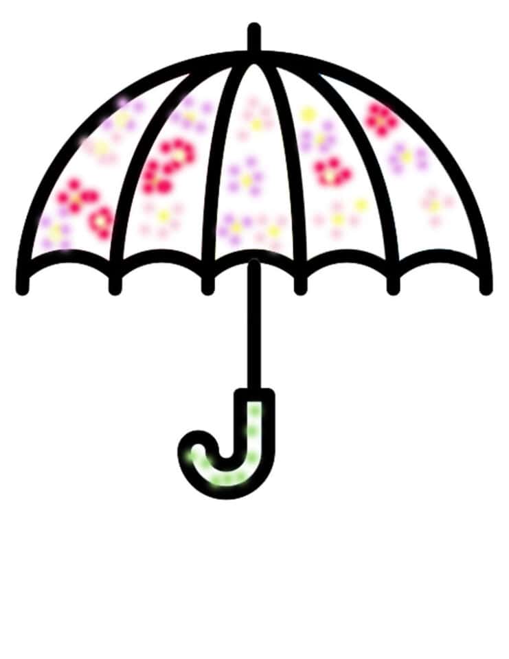 Umbrella Coloring Template: Easy Printable Umbrella Craft to Make - A ...