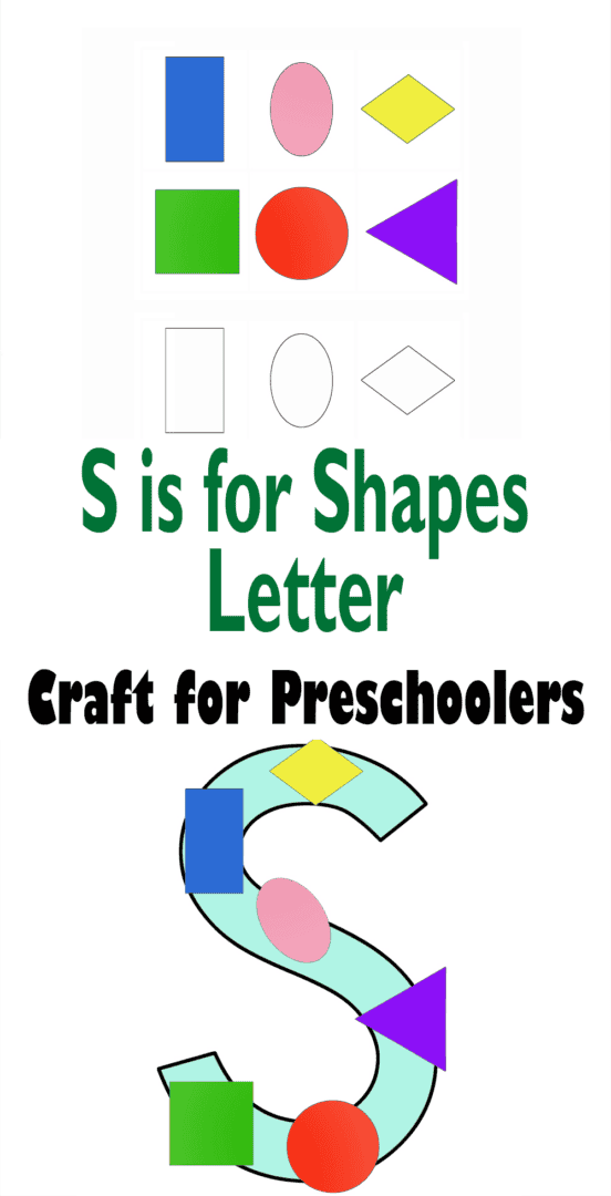 Easy S is for Shape Letter Craft Preschool Activity - A Crafty Life