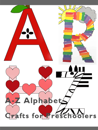 Easy Printable Alphabet Letter Crafts A-Z Preschool to Make - A Crafty Life