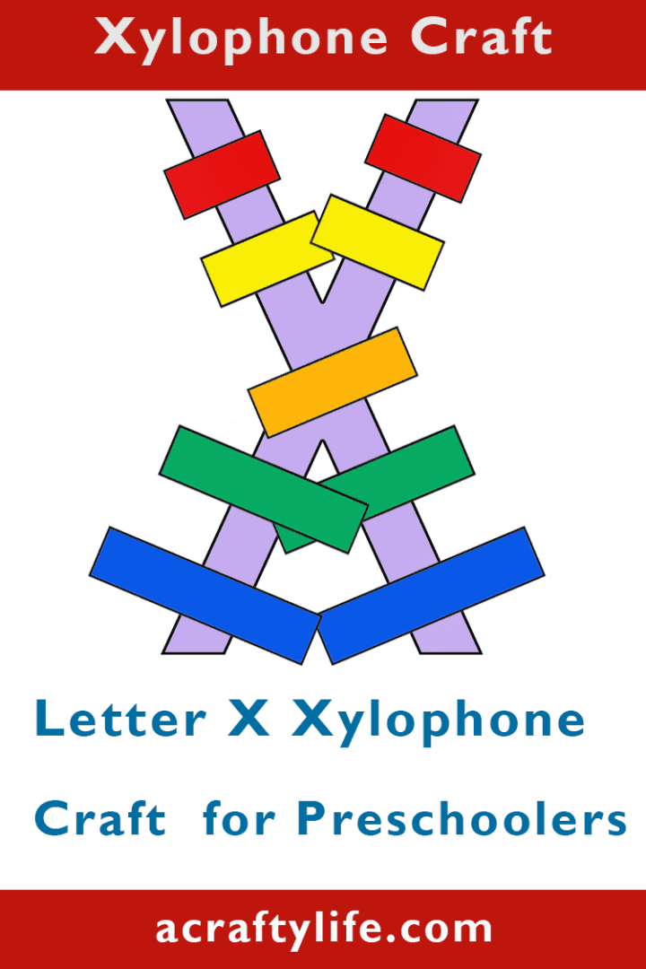 Easy Letter X Xylophone Paper Craft to Make Preschool - A Crafty Life