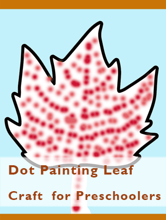 Colorful Fall Leaf Dot Painting Easy Printable Free PDF - A Crafty Life