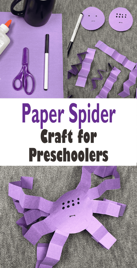 Easy Paper Spider Craft for Preschool to Make - A Crafty Life