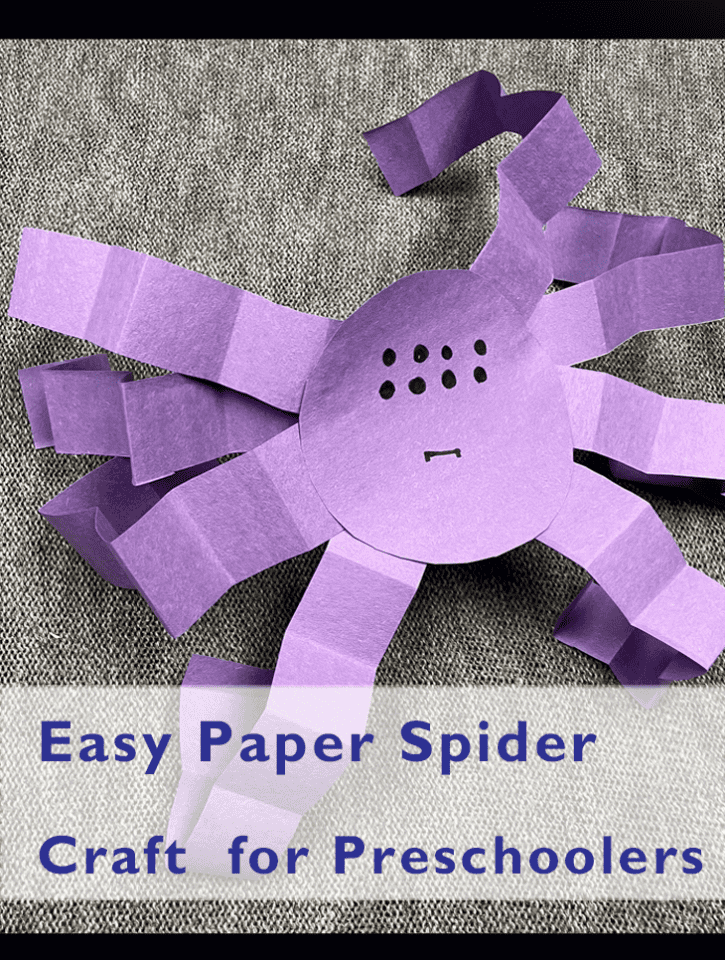 Easy Paper Spider Craft for Preschool to Make - A Crafty Life