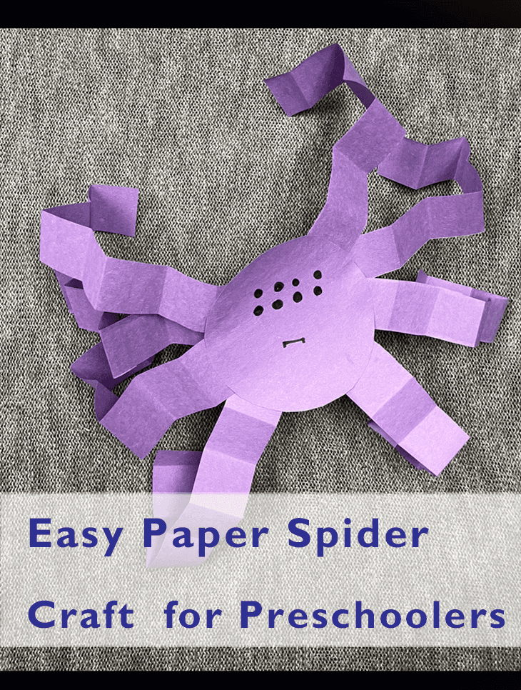 Easy Paper Spider Craft for Preschool to Make - A Crafty Life