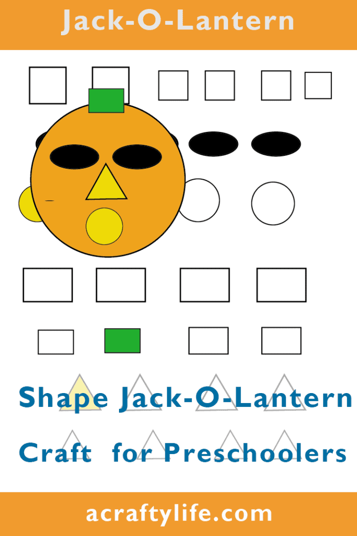 Easy Printable Shape Jack-O-Lantern Craft for Preschoolers to Make - A ...