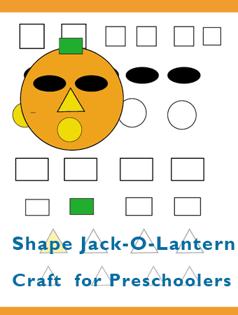 Easy Printable Shape Jack-O-Lantern Craft for Preschoolers to Make - A ...