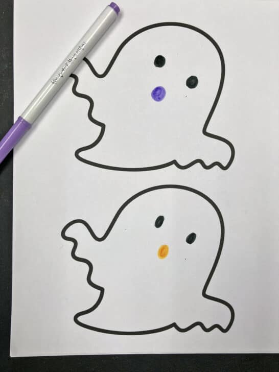 Easy Paper Printable Ghost Craft for Preschool to Make - A Crafty Life