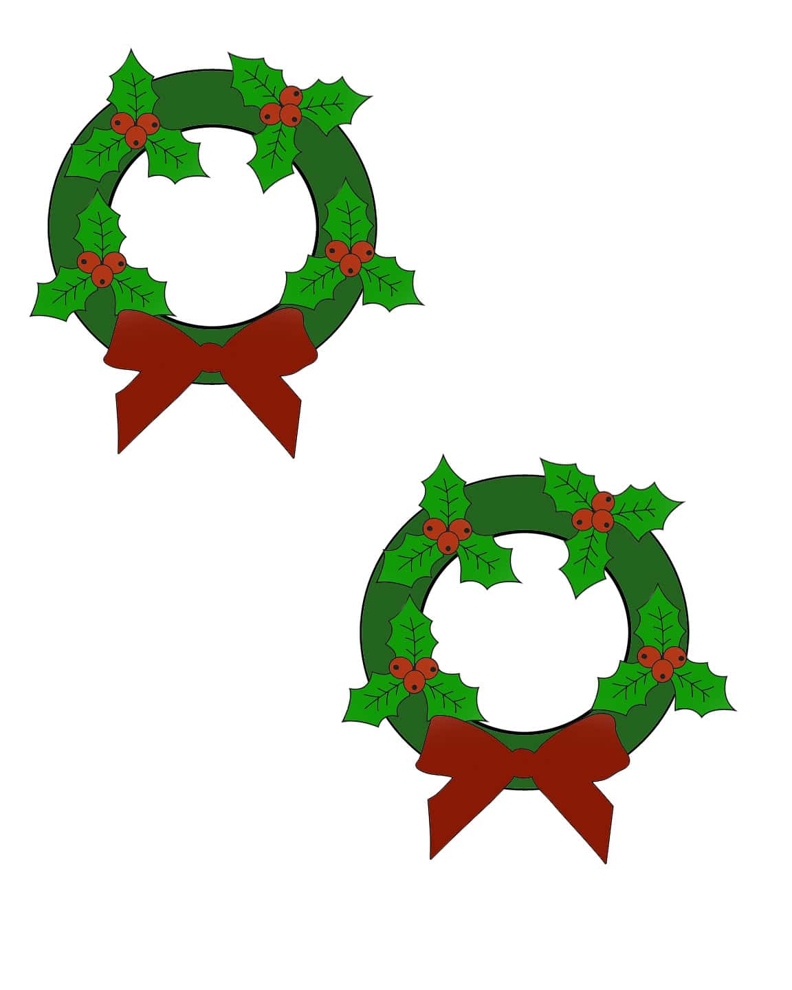 Make an Easy Printable Christmas Wreath Craft for Kids - A Crafty Life