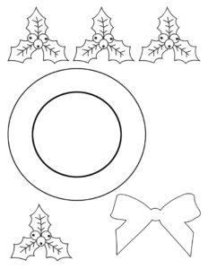 Make an Easy Printable Christmas Wreath Craft for Kids - A Crafty Life